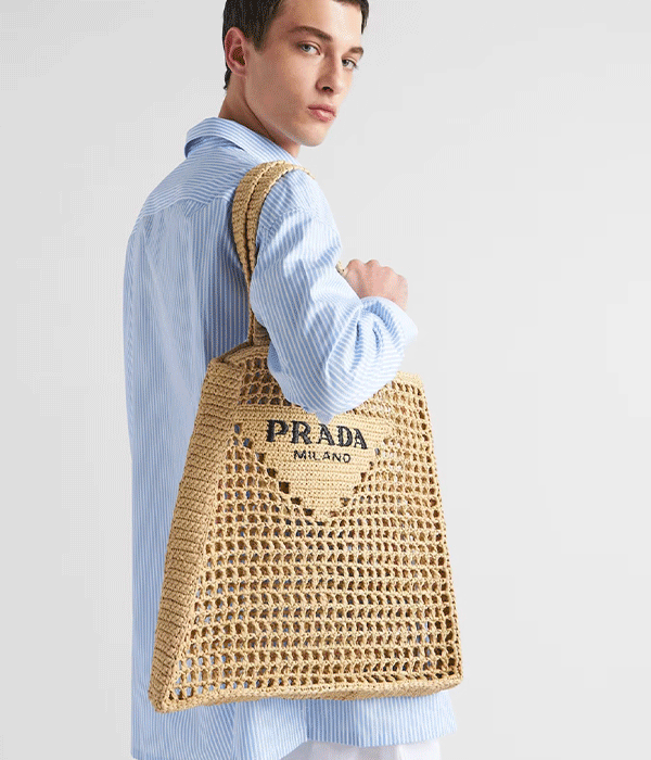 Raffia Tote Bag by Prada - NOW Village